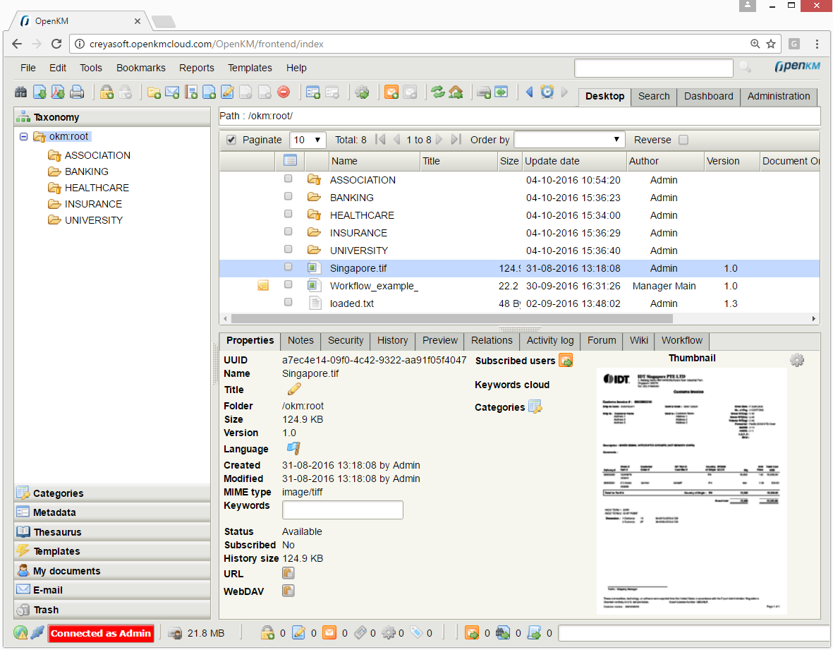DOCUMENT MANAGEMENT SYSTEM - Creyasoft